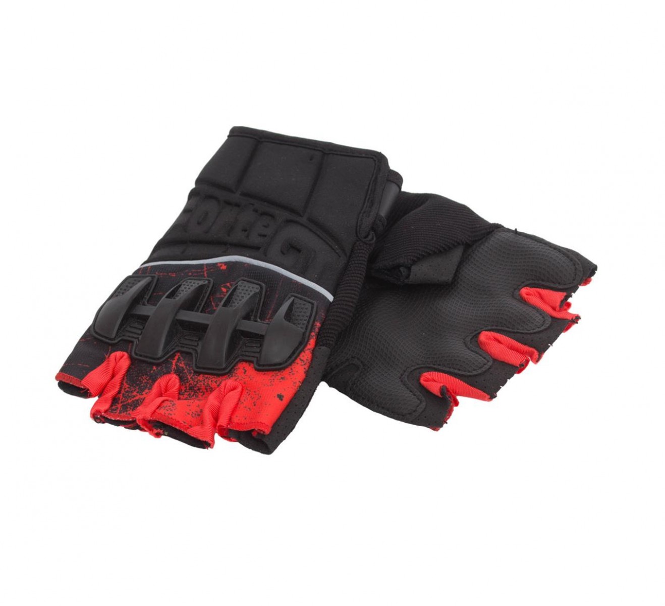 Forte Gt 05p Yazlık Eldiven Korumalı Parmaksız Siyah Kırmızı [2x-large ...