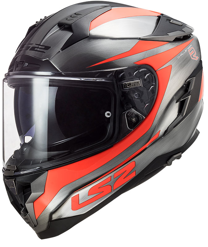 Ls2 Challenger Cannon Kapalı Kask Jeans-turuncu