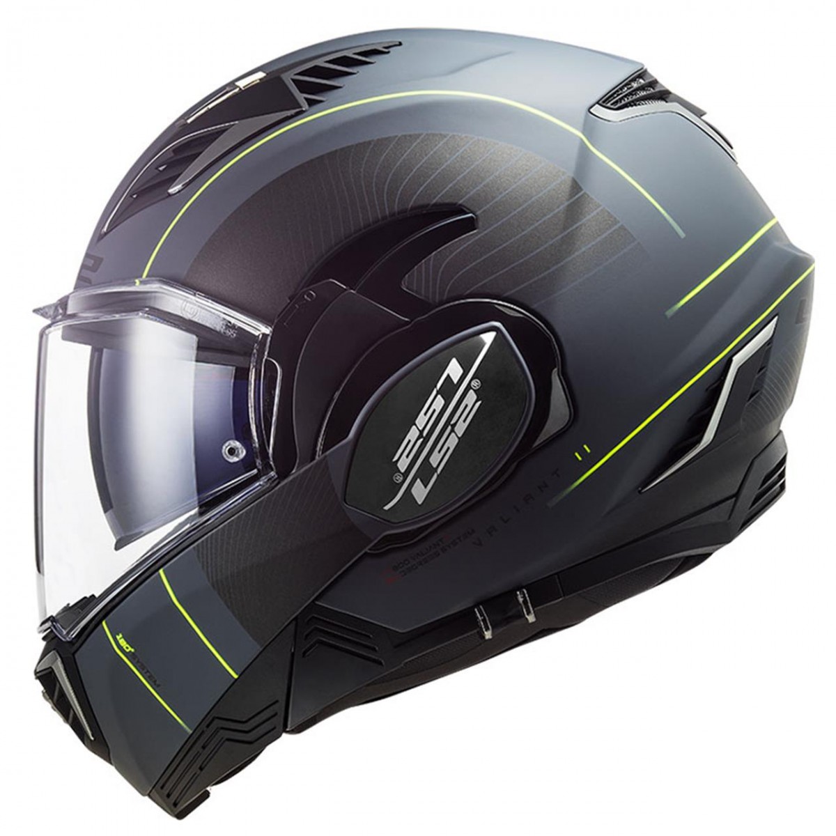 Ls2 Valıant 2 Cooper Çene Açılır Modüler Kask Mat Tıtanıum-siyah