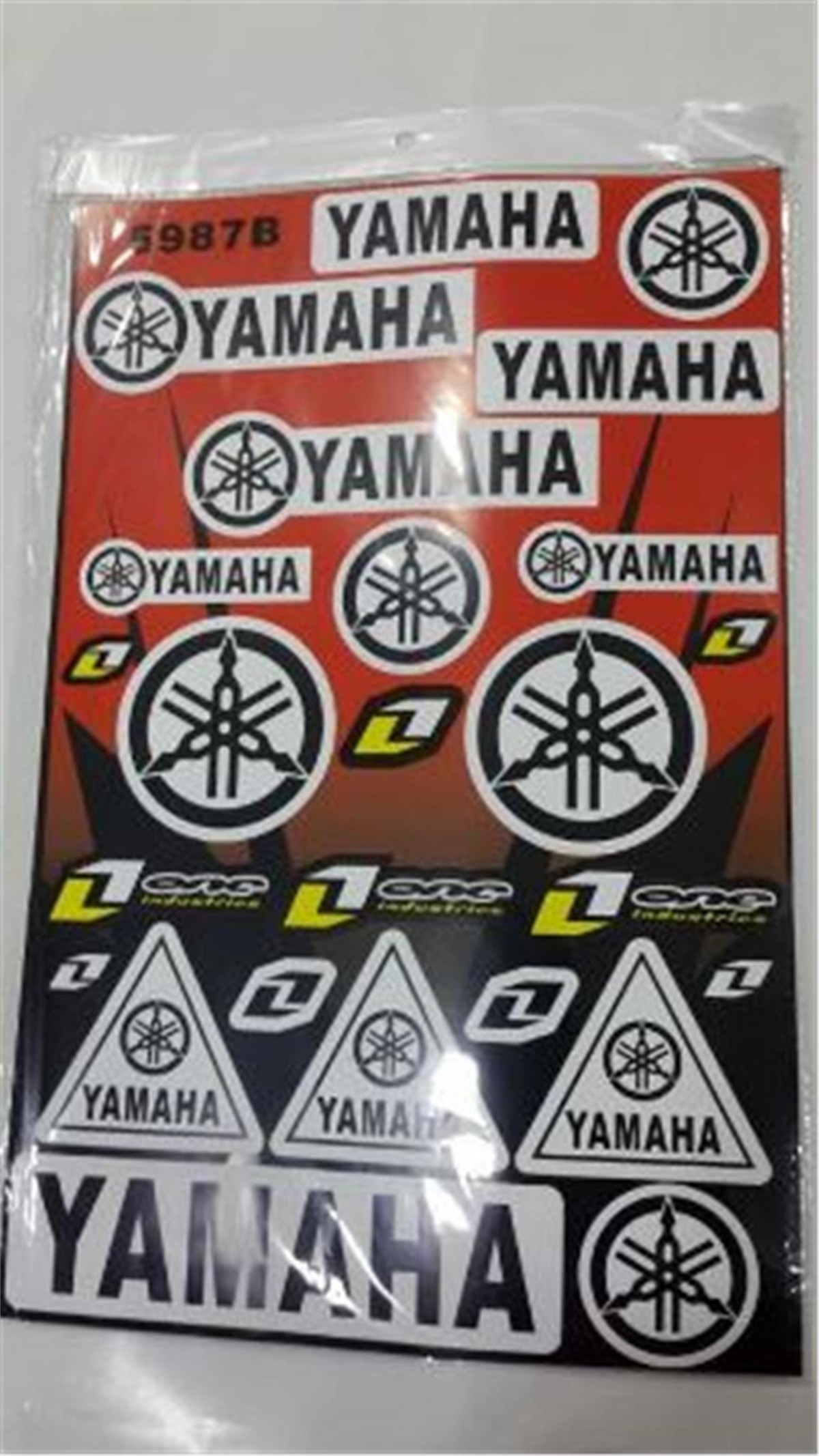 Motospartan Sticker 661 Büyük Ymh Yazılı Kırmızı-siyah